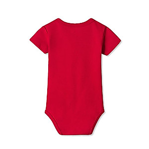 BesserBay Valentine's Day Baby Heart Bodysuit Infant Mommy Is My Valentine Red 100% Cotton Onesie 3-6 Months