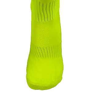 Just 4 Kicks Kid's Soccer Socks, Youth Solid Colors Soccer Socks (Neon Yellow)