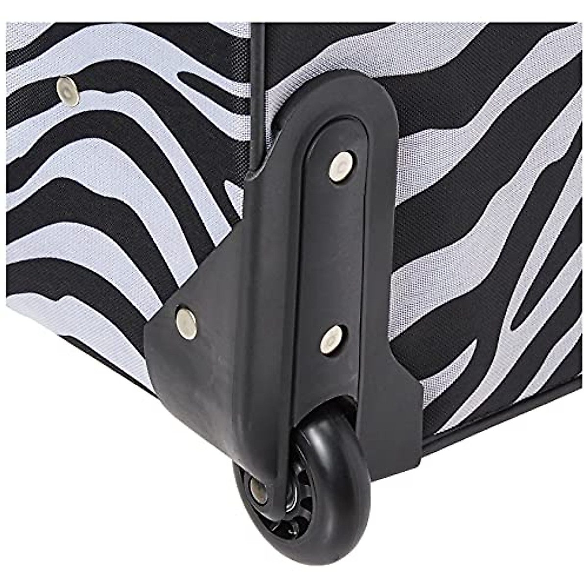 Rockland Fashion Softside Upright Luggage Set, Pink Zebra, 2-Piece (14/19)