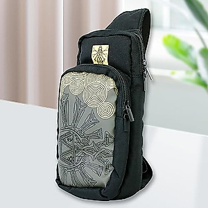 PERFECTSIGHT Travel Bag for Nintendo Switch/Lite/OLED, Cute Crossbody Shoulder Bag for Tears of The Kingdom, Portable Sling Backpack Game Carrying Case for NS Console Dock Joycon Accessories, Yellow