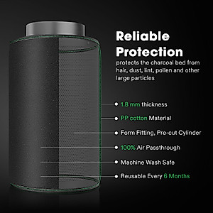 VIVOSUN 6 Inch Prefilter for 6" Carbon Filter