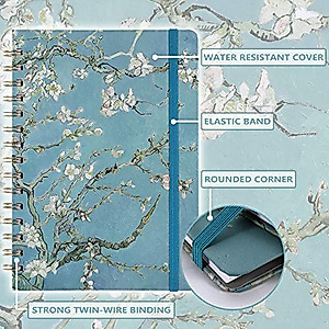 Ruled Journal/Notebook- Lined Journal, 6.3" X 8.35", Hardcover, Back Pocket, Strong Twin-Wire Binding with Premium Paper, College Ruled Spiral Notebook/Journal, Perfect for School, Office & Home