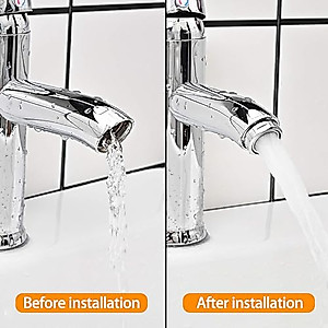 CoguZed 4Pcs Rotatable Sink Aerators, Water-saving Faucet Aerators for Kitchen and Bathroom, Easy Installation, Anti-splash