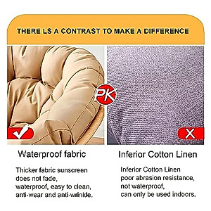 SNIME Cushion Round Saucer Chair Cushion, Outdoor Waterproof Egg Chair Cushion, Hanging Rattan Swivel Chair Cushion (Color : Light Green, Size : 120x120cm)