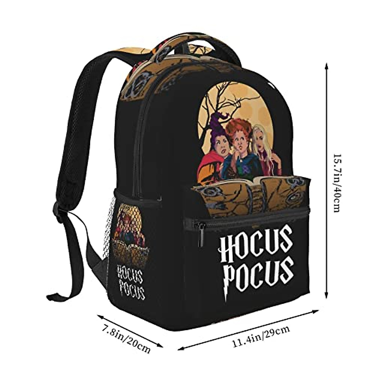 Ogkdlew Halloween Novelty Cartoon Character 16 In Girls School Bag Backpack Women'S Casual Travel Backpack