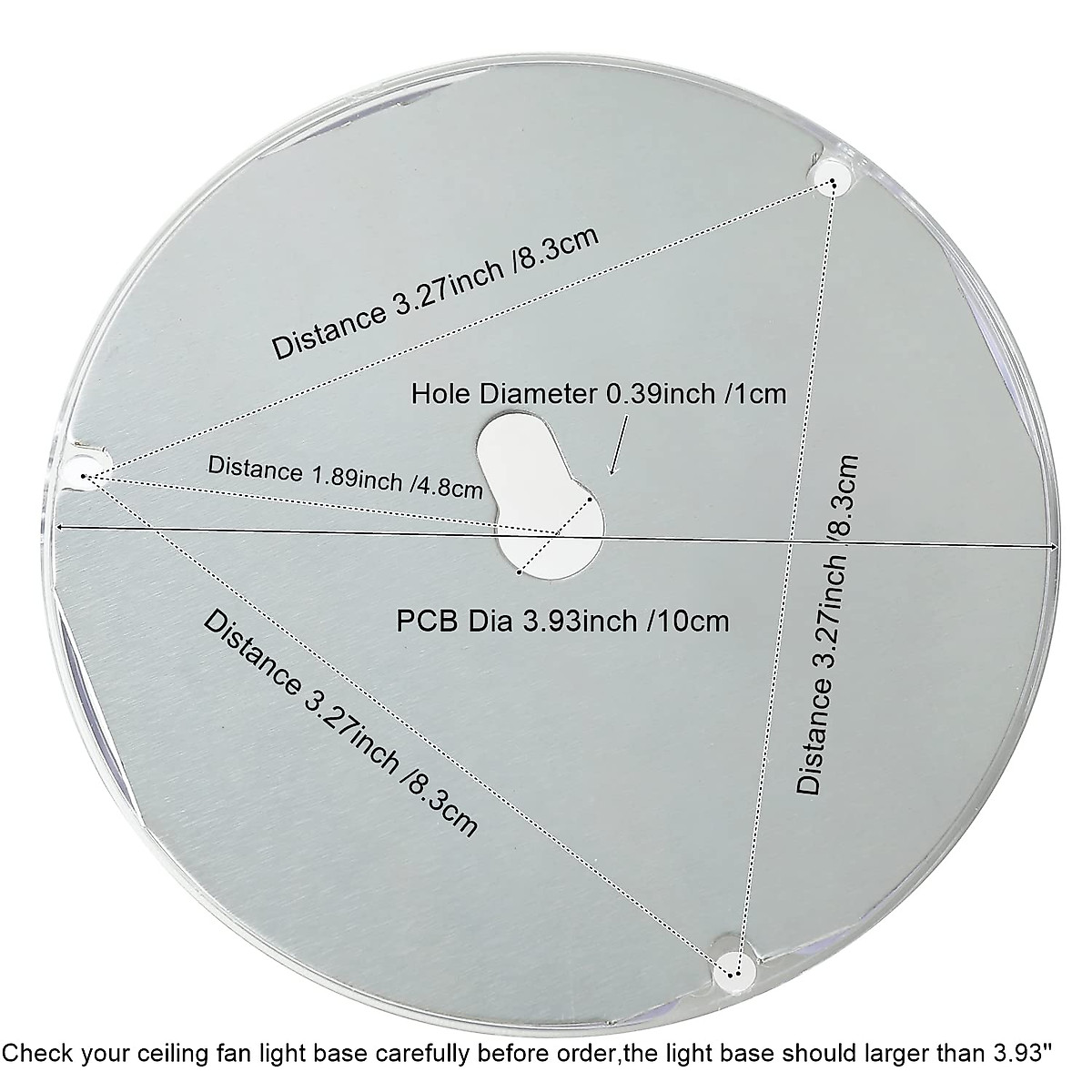 Ledytech 3.93'' LED Retrofit Light Kit for Ceiling Flush Light Ceiling Fan Light Replacement Panel PCB 18W Color Temperature Adjustable 3000K 4500K 6000K 2200LM 120V CRI90 Dimmable