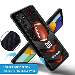 DJSOK Case Compatible with Phone case Picture Customized Gifts,Football for case for Samsung Galaxy A13 A53 A14 A03S A71 A32 A71 A54 A23 A22 A51 A21S A42 A12 A73 A81 A82 A72 A33 A52 A24 A34 4G 5G