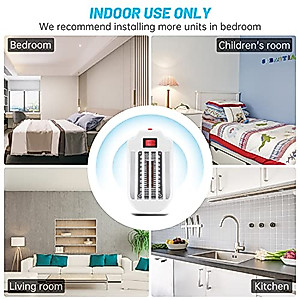 Indoor Bug Zapper for Home, Electric Mosquito Zapper Indoor Plug in, Small Mosquito and Gnat Trap Killer Lamp for Bedroom, Garage, Kitchen, Baby Room 4 Pack