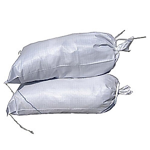 Sand Bags 18"x30", Empty White Woven Polypropylene w/Ties, UV Protection, 100Pack (Also Sold In 10Pack / 50Pack. 14"x26" / 17"x27" Available)