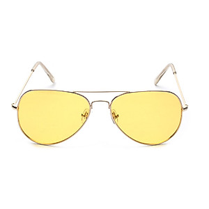 Outray Night Vision Polarized Aviator Sunglasses for Driving (Gold Frame/Yellow Lens, Yellow)