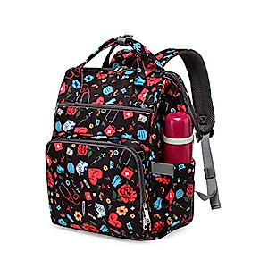 Gatycallaty Nurse Backpack Nursing Bags for Nurses Work Medical Home Health Travel Clinical Bag Nursing Essentials Supplies College Laptop Compartment Pockets Graduation Appreciation CNA