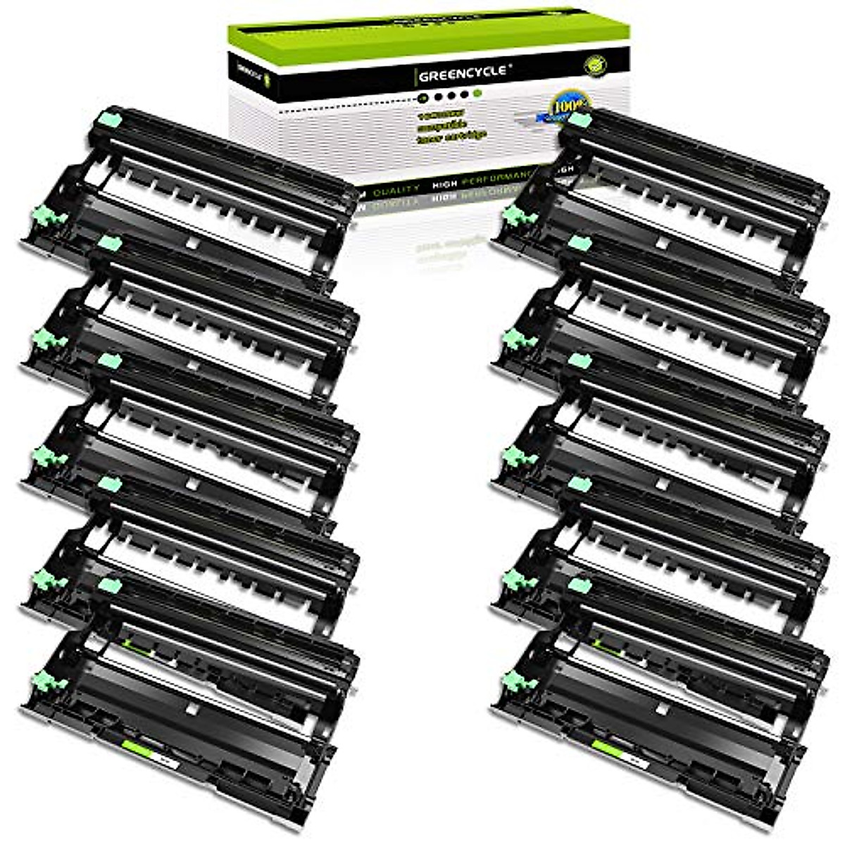 GREENCYCLE Compatible Drum Unit Replacement for Brother DR730 DR-730 Use for DCP-L2550DW HL-L2350DW HL-L2395DW HL-L2390DW HL-L2370DW MFC-L2710DW Printer (Black, 10-Pack)