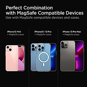 Spigen ArcHybrid Mag (MagFit) for MagSafe Battery Pack, 5000mAh Magnetic Charging Power Bank, Fast Wireless Charge Portable Charger for iPhone 14 13 12 Plus Pro Max Mini [USB C Cable Included]