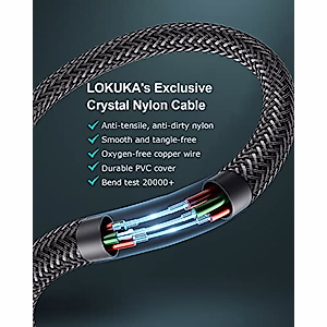 LOKUKA USB C to Dual 3.5mm Female Headphone Splitter, Type C to AUX TRRS 2-in-1 Audio Adapter with Hi-Res DAC Chip, for USB-C Smartphone, Laptop, Pad to Two Headphones, Speakers, TRRS Microphones