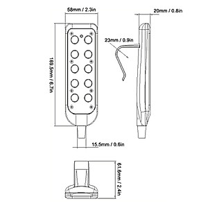 Lift Bed Remote Control, 8 Pin PVC Button Control Lift Chair Controller for Folding Bar