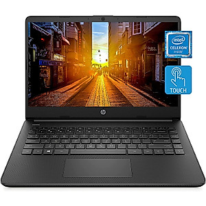 HP Stream 14" HD Touchscreen, Intel Celeron Dual-Core Processor, 4GB DDR4 Memory,192GB Storage (64GB eMMC+128GB Card),WiFi,Webcam,Bluetooth,1-Year Microsoft 365, Windows 10 S, Jet Black|TGCD Bundle