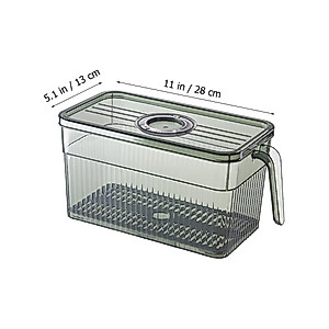 Zerodeko Plastic Storage Bins Food Storage Containers Colander with Lid Handle Fridge Trays Refrigerator Egg Organizer for Organizing Kitchen Food Snack Pantry Cabinet