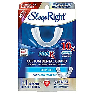 SleepRight ProRX Dental Guard, Ultra-Thin, Custom-Fit, Durable for Teeth Grinding, Comfortable for Sleeping (New Version)