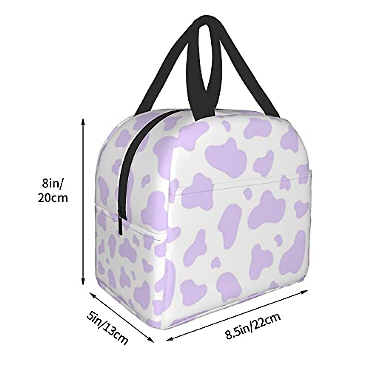Ucsaxue Purple Cow Lunch Box Reusable Lunch Bag Picnic Insulated Cooler Travel Tote Bags School Container For Teen Boys Girls Lunch Boxes