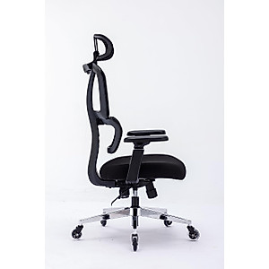 Chair Master Ergonomic High Back Office Chair | Roller Blade Casters | Mesh Chair | for Executives, Office Goers, Work from Home Set up | 3D Armrests, Adjustable Headrest