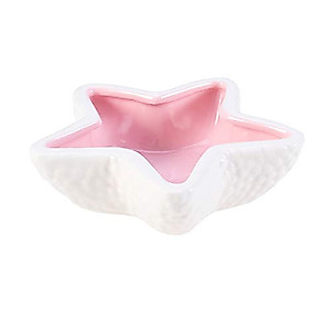 POPETPOP Pet Feeding Bowl Ceramic Feeding Bowl for Hamster Small Pet (Pink)