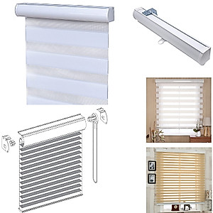 2pcs Mount Spring Bracket 2-11/16" Length Blind Headrail Holder Clips for Vertical Zebra Roman Curtain Roller Shade Shutter Blinds Track with a Pleat 1-1/2"(38mm) in Size Mounting on The Wall