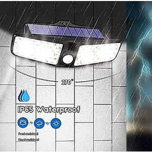 YOOMAO 100 LED Super Bright Outdoor Solar Lamp PIR Motion Sensor IP65 Waterproof Wall Light 270 ° Wide-Angle Lighting Garden Lights