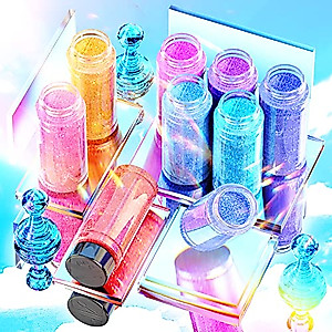 DREAMEDIY Ultra Fine Glitter 3.52 Oz (100g) DIY Arts and Craft Glitter Powder Sequins Epoxy Chips Flakes for Resin Molds, Slime, Painting Arts, Nail Art DIY Decoration, Makeup - Sky Blue