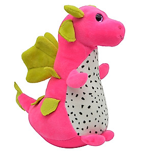 Kahopy Dragon Fruit Plush Toys, Cute Stuffed Animals Plush with Adorable Wings, Cuddly Pillow Gifts for Girls Kids Birthday (B)