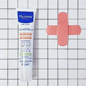 Mustela Cicastela Moisture Recovery Cream - Multipurpose Baby Ointment for Skin Discomfort - with Natural Avocado & Hyaluronic Acid - Fragrance-Free - 1.35 fl. Oz