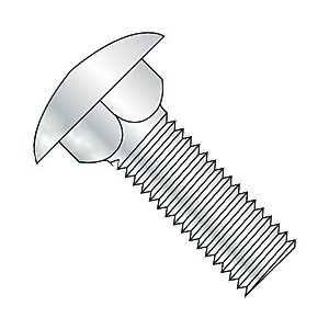 M8-1.25 X 25mm Carriage Bolts Fully Threaded Steel Zinc Quantity: 60 Bolts