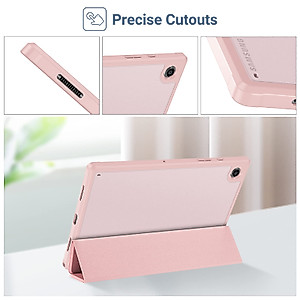 ProCase Smart Case for Galaxy Tab A8 10.5 inch 2022, Trifold Lightweight Protective Smart Cover with Translucent Back for 10.5” Galaxy Tab A8 SM-X200 X205 X207 –Pinkgold