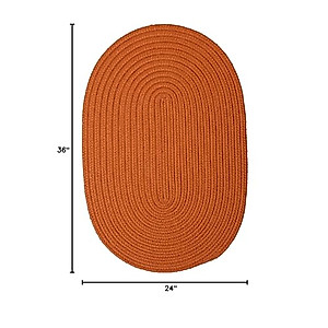 Boca Raton Rug, 2 x 3 Feet, Rust