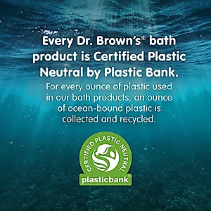 Dr. Brown’s CleanUp Pour & Roar Watering Can, Baby Bath Essentials Kids Toy, 6+ Months BPA Free, Certified Plastic Neutral