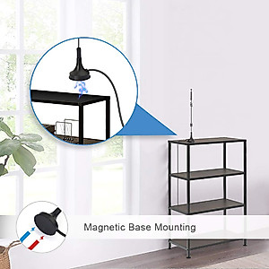 Bingfu Dual Band WiFi 2.4GHz 5GHz 5.8GHz 9dBi Magnetic Base MIMO RP-SMA Male Antenna 4-Pack for WiFi Router Wireless Network Card USB Adapter Security IP Camera