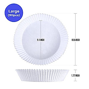 CLEANWRAP Air Fryer Disposable Paper Liners (9.1 * 1.77-90 PCS) | Air Fryer Paper Liners Disposable