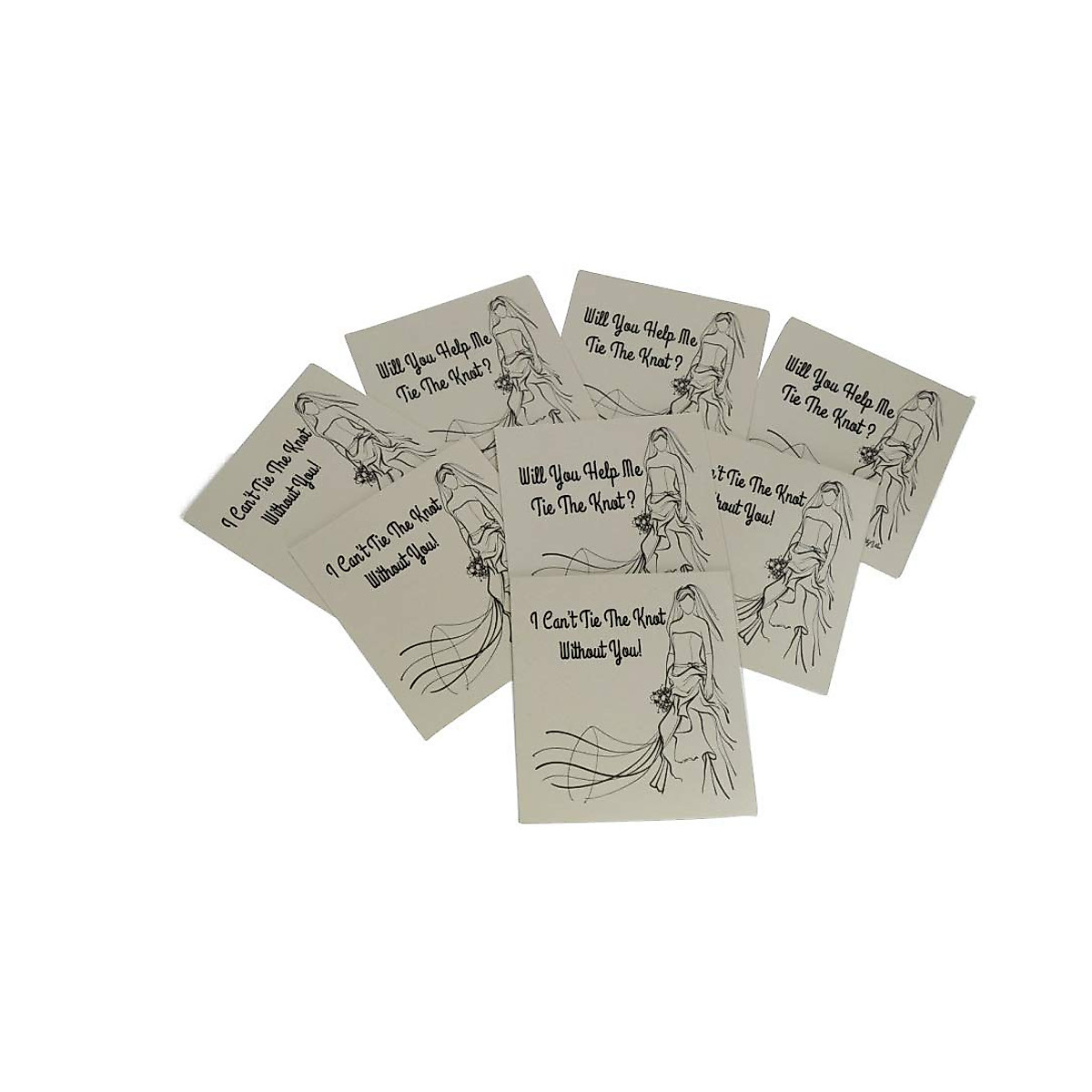 7 Rose Gold Bridesmaid Gift Bracelets Kit. "I Can't Tie The Knot Without You" Bridesmaid Cards & Gift Box. The Tie Knot Cuff or Heart Bracelet Gifts Is a perfect Proposal Idea & Bridal Party Gifts.