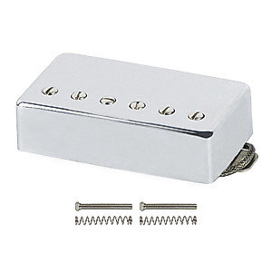 FLEOR Alnico5 Guitar Humbucker Pickup Set Chrome Bridge & Neck Pickups Compatible with LP style Guitar Part
