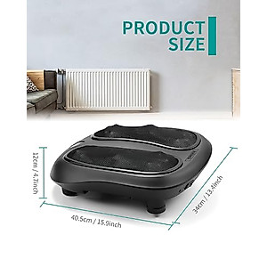 Nekteck Foot Massager with Heat, Shiatsu Heated Electric Kneading Foot Massager Machine for Plantar Fasciitis, Built-in Infrared Heat Function and Power Cord (Black)