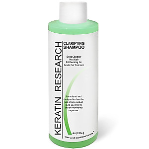 KERATIN RESEARCH Brazilian Keratin Hair Treatment Complex - Smoothing and Taming for All Hair Types and Colors (CLARIFYING SHAMPOO)