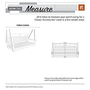 Classic Accessories Veranda Water-Resistant 56 Inch Porch Swing Cover, Patio Furniture Covers