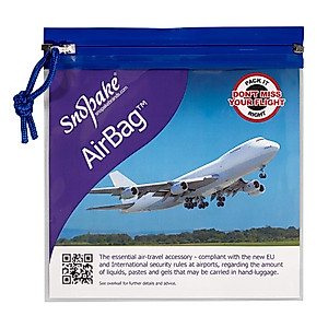 Snopake Airport Bags Clear Plastic Travel For Liquids - TSA Approved - Pack 5