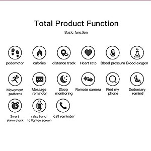 Smart Watch for Enhanced Fitness, Blood Pressure, Blood Oxygen Tracking & Sleep Monitoring - 1.44 Inch Upgraded Screen & Waterproof Design for Men Women - Compatible with Android iOS (Black)