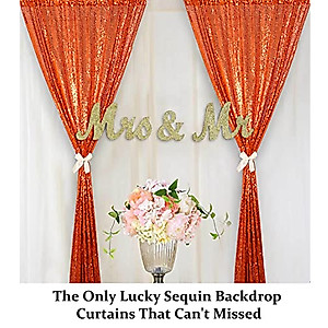 Coral Sequin Curtains 2 Panels 2FTx8FT Glitter Sequin Backdrop Curtains Orange Shimmer Wall Backdrop Birthday Backdrops Christmas Wedding Party Backdrop Sequence Backdrop for Photography(2FTx8FT)