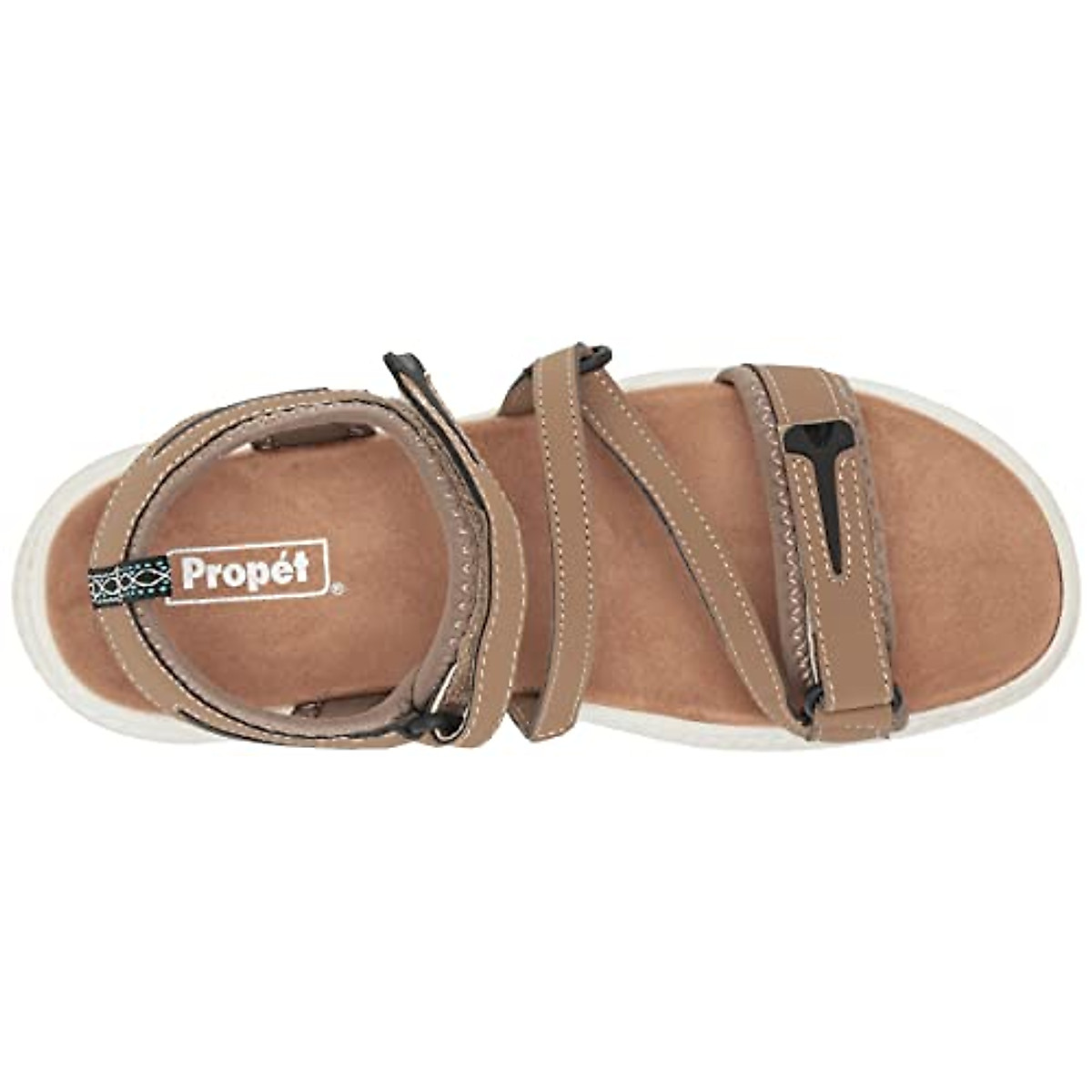 Propét Women's TravelActiv XC Walking Sandals, Tan, 9 Wide US