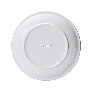 AmazonCommercial 12-Piece Porcelain, 7 Inch Dessert Plate Set, White