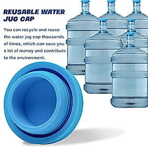 3 & 5 Gallon Water Jug Cap - Silicone Reusable Replacement Cap Fits 55mm Bottles, Pack of 4 (4 Pcs Water Jug Caps)