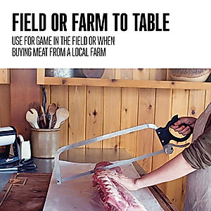 Weston Butcher Meat and Bone Saw with Stainless Steel Serrated Quick Release Handle, 22 Inch Blade