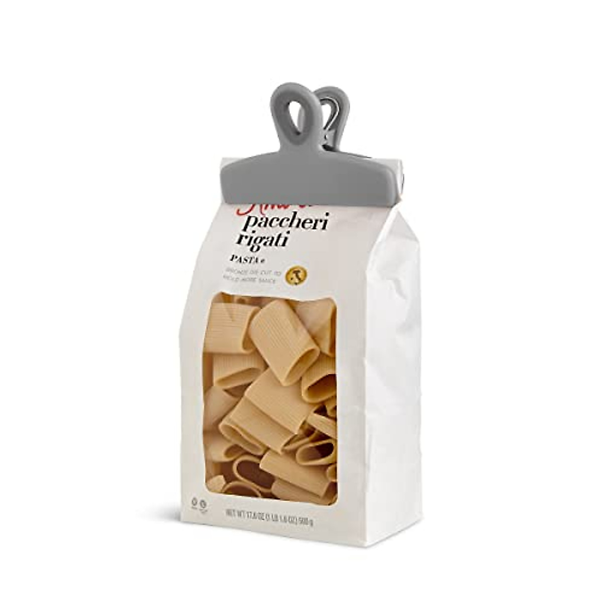 HIC Kitchen Large Heavy-Duty Clips, Soft-Grip Handles, Set of 2 Clips, 1 each Navy and Grey