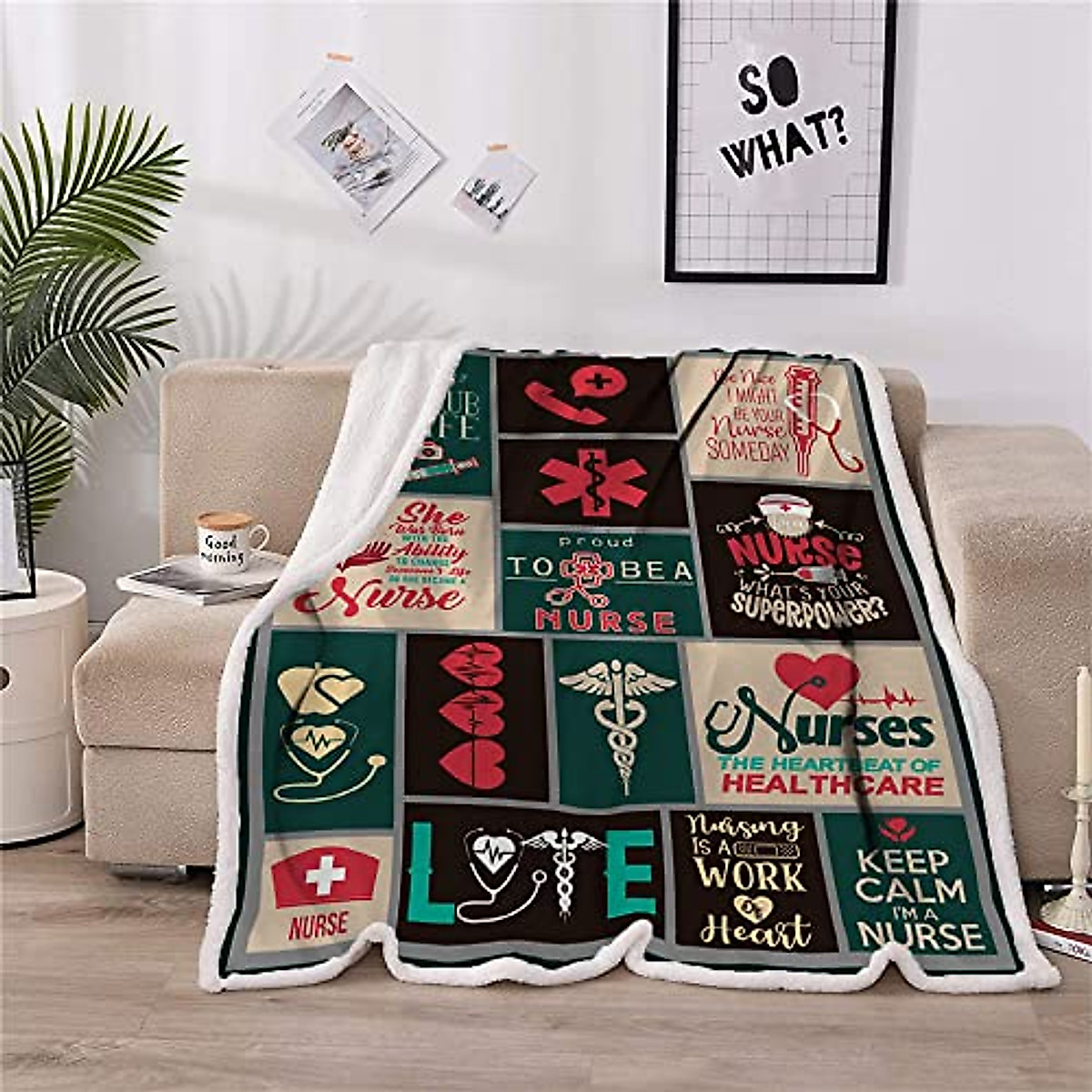 Nurse Gifts Nurse Week Gifts Blanket,Nurse Gifts for Women,Gifts for Nurses,School Nurse Gifts,Nurse Graduation Gifts,Nurse Retirement Gifts Throw Blanket for Bed Office Sofa